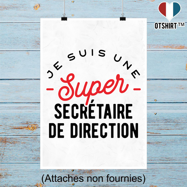 Cadeau Affiche une super secrétaire de direction – otshirt.fr